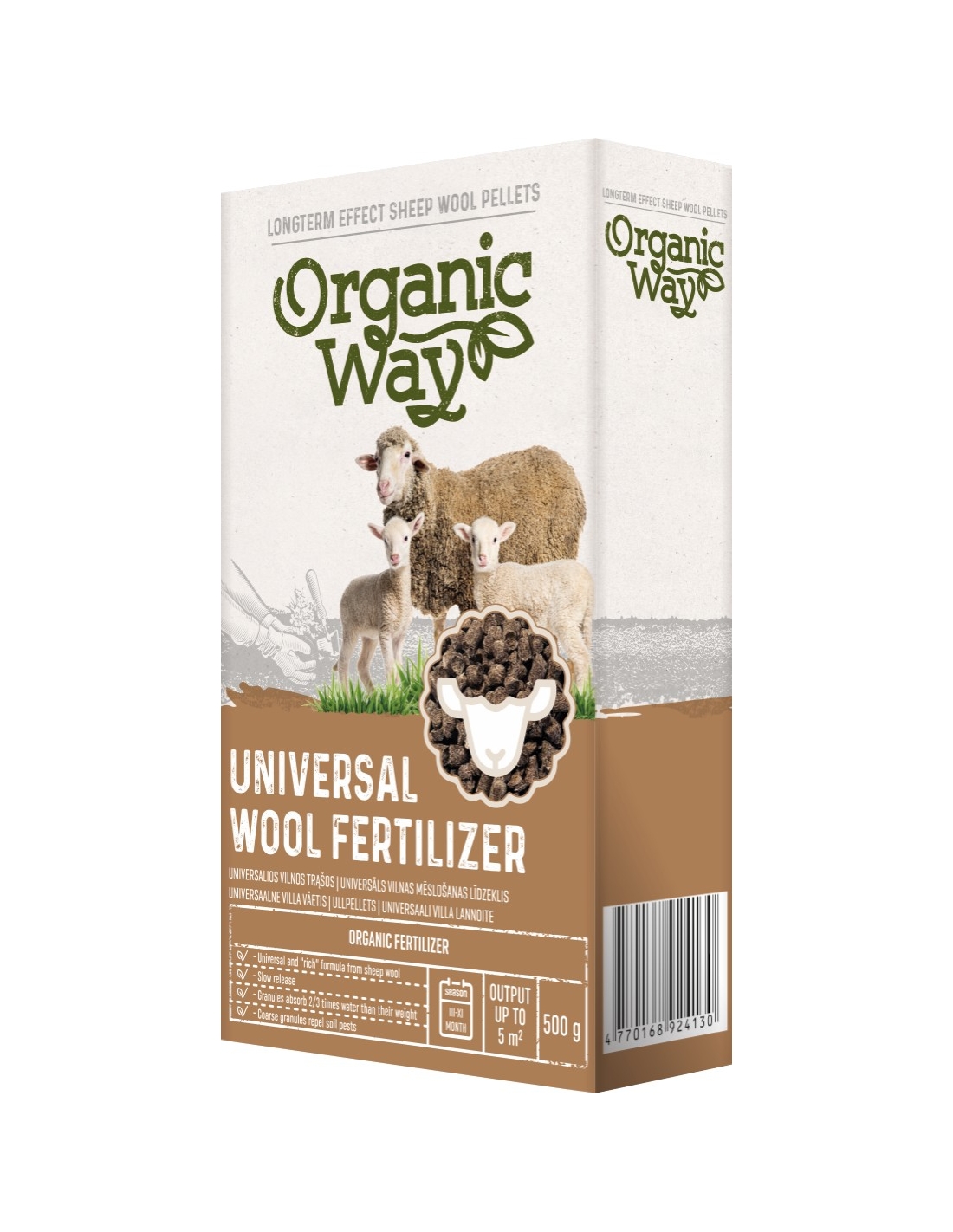 Ullgjødsel 500g ORGANIC WAY 🟢 Beste pris - Drivhussenter.no