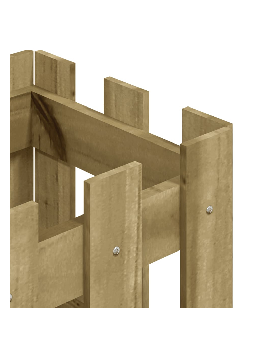 Plantekasse med gjerdedesign 30x30x30cm impregnert furu ☑️