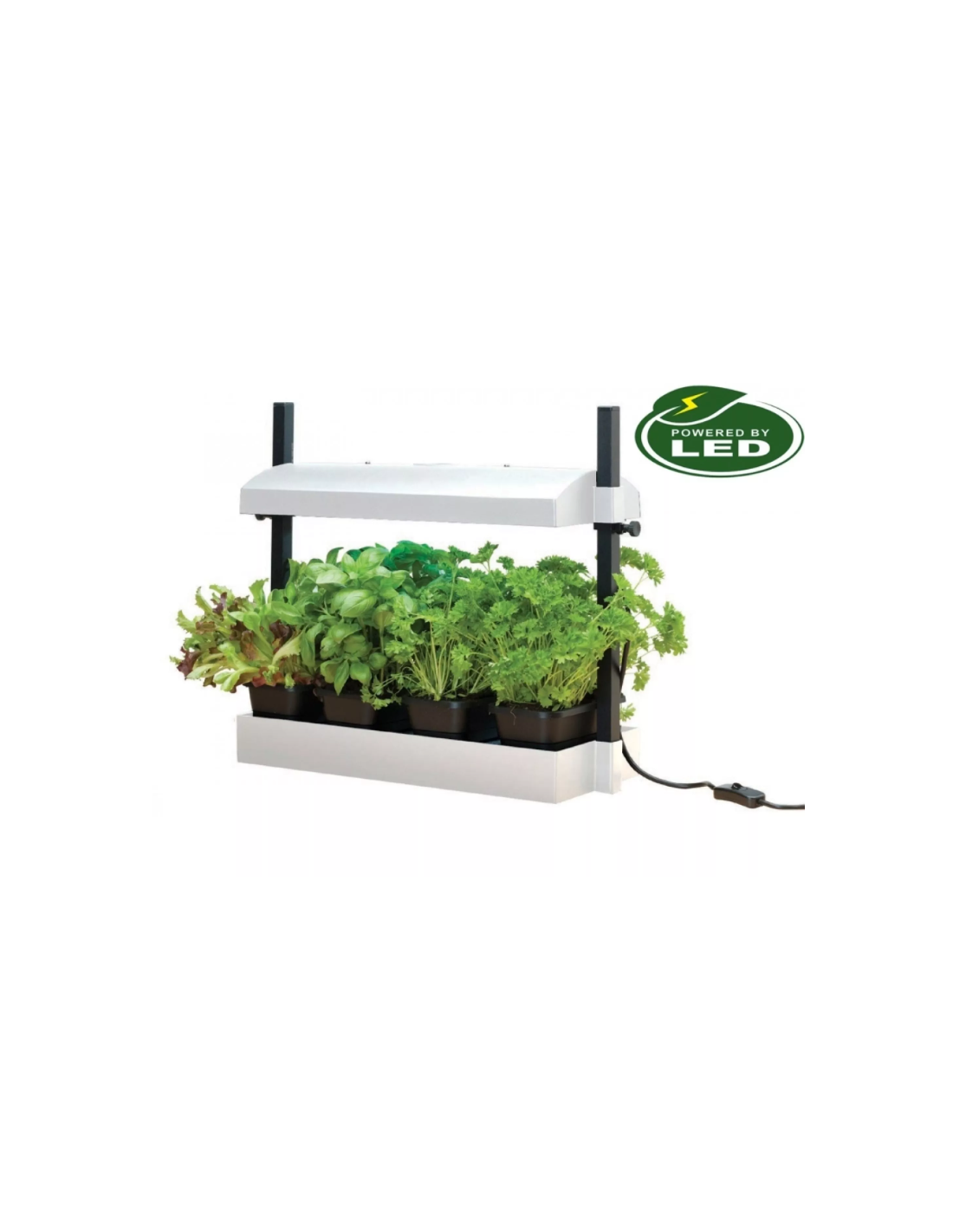 Minidrivhus med LED lys 8W Hvit ☑️ Drivhussenter.no